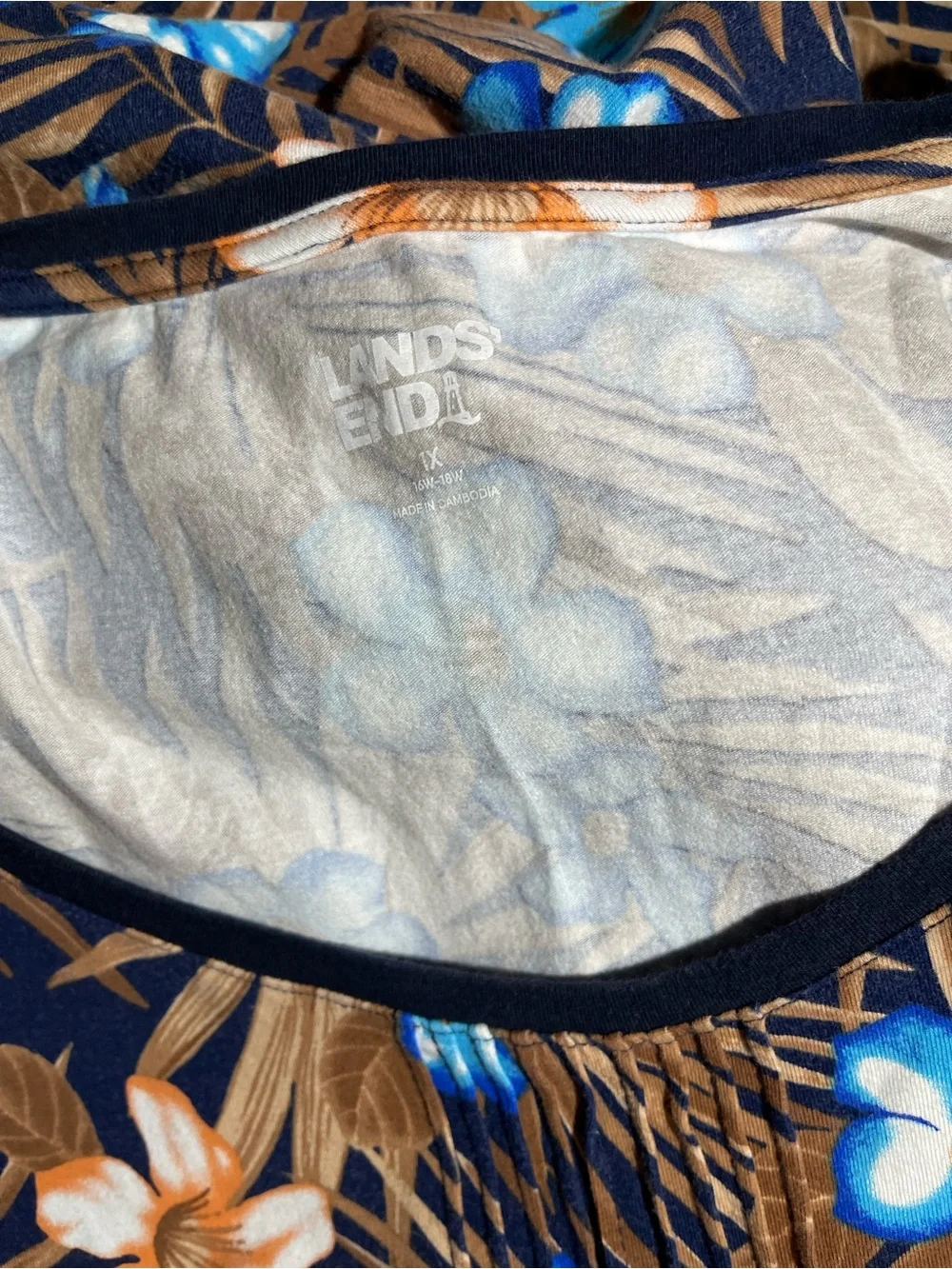 Lands' End | Dresses | Lands End Dress And Short Set Beach Sz X Blue ...